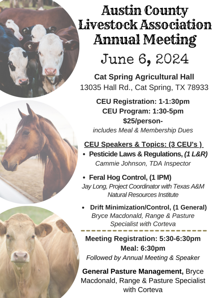 Austin County Livestock Association Annual Meeting - Austin